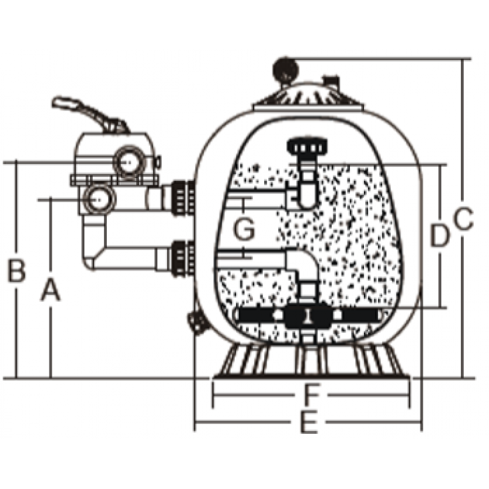 Emaux S Series Fiberglass Side Mount Filter